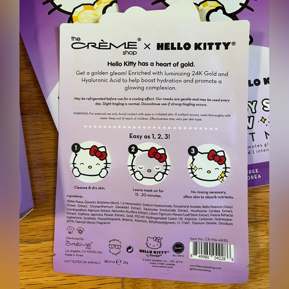 Skincare | Hello Kitty Ready Set Glow Sheet Mask 3 | Poshmark